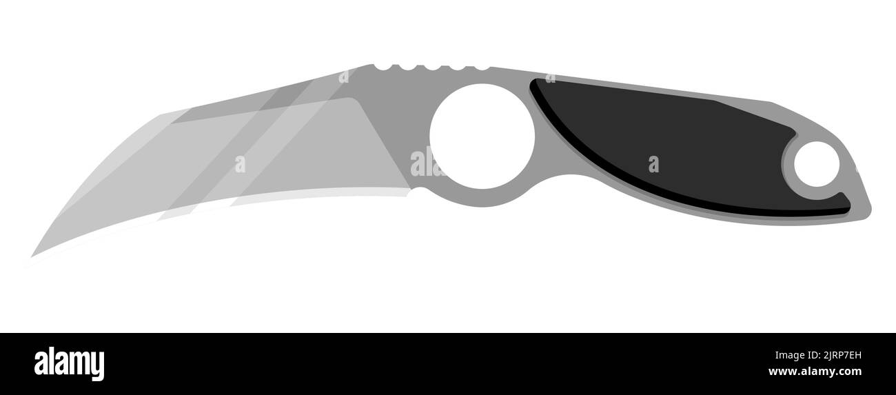 Karambit knife. Cute karambit knife isolated on white background ...