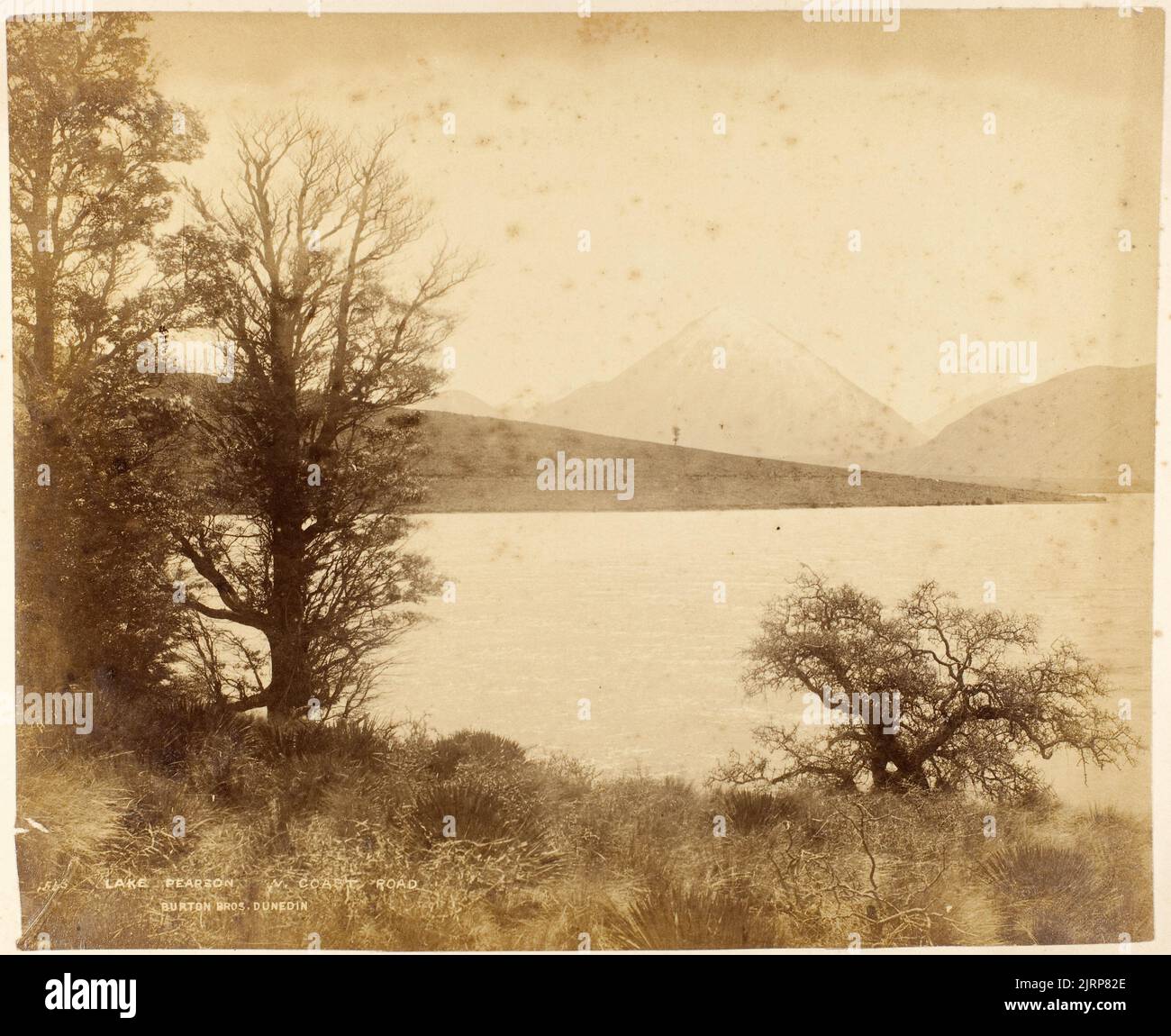 Lake Pearson - West Coast Road. From the album: N.Z. Scenery, circa ...