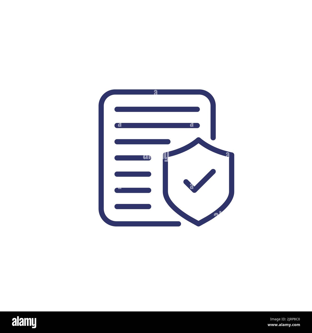 insurance policy icon, line vector Stock Vector Image & Art - Alamy