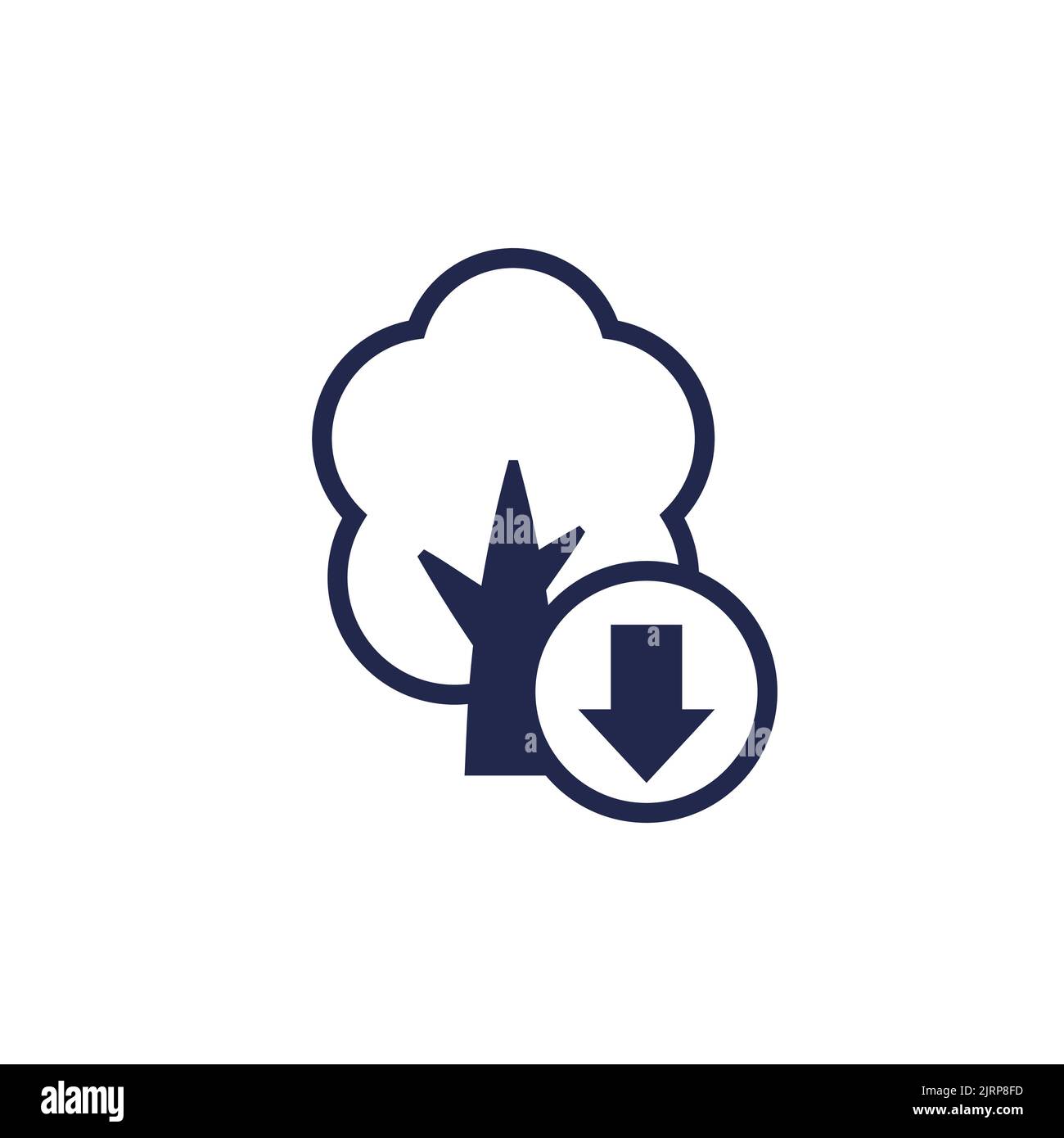 deforestation icon with a tree Stock Vector Image & Art - Alamy