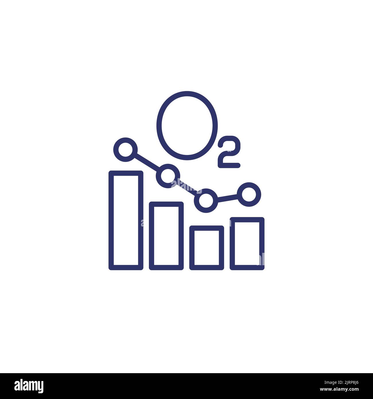 oxygen level line icon with a chart Stock Vector Image & Art - Alamy