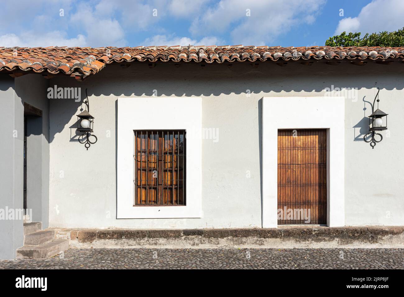Old colonial church in the town of nogueras, Comala, Colima, Mexico ...