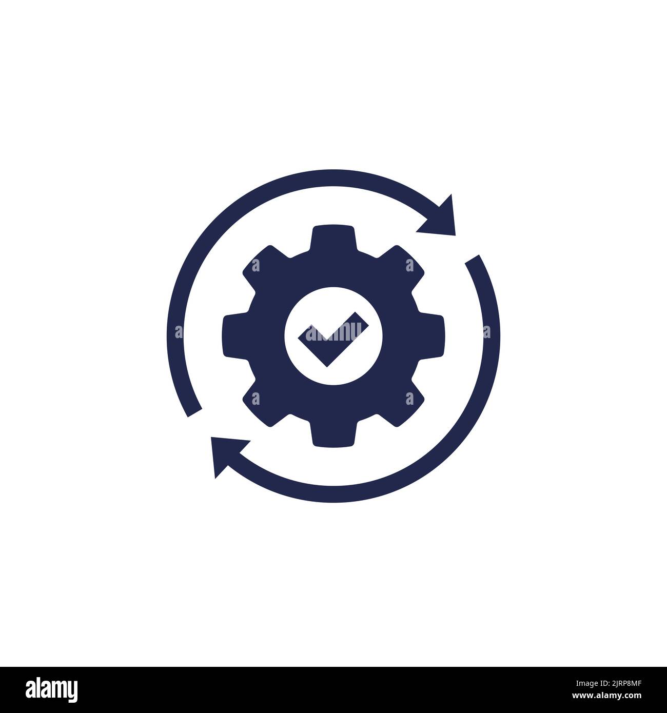 operation, process icon with gear Stock Vector Image & Art - Alamy
