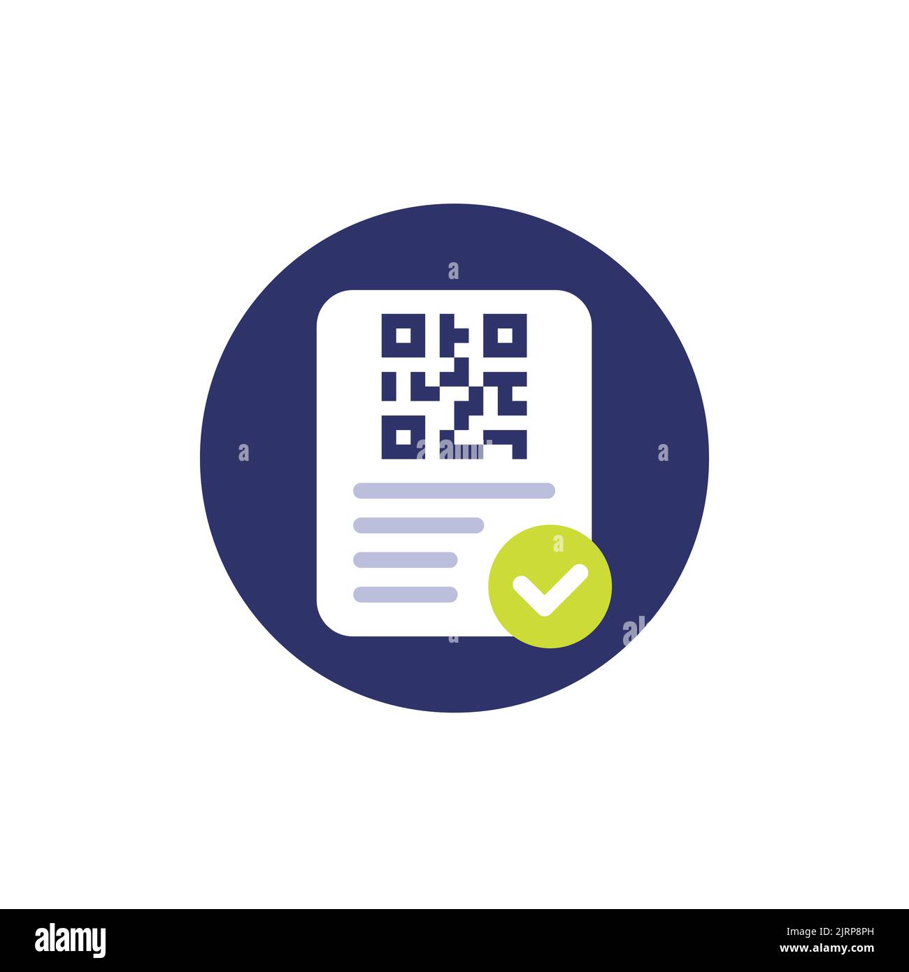 document with qr code icon, flat vector Stock Vector Image & Art - Alamy