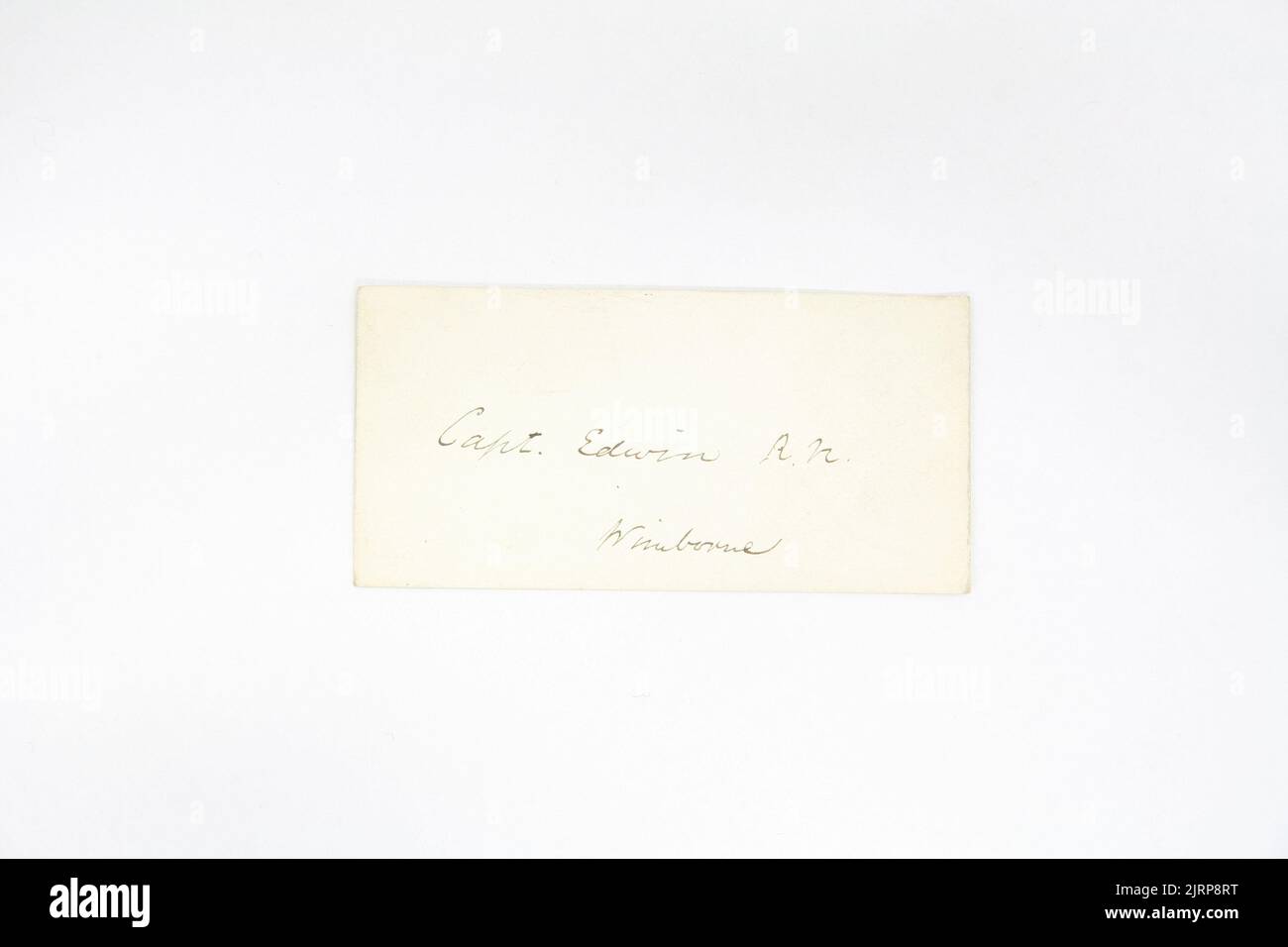 Visiting card, maker unknown. Bequest of the Edwin family, 1966 Stock ...