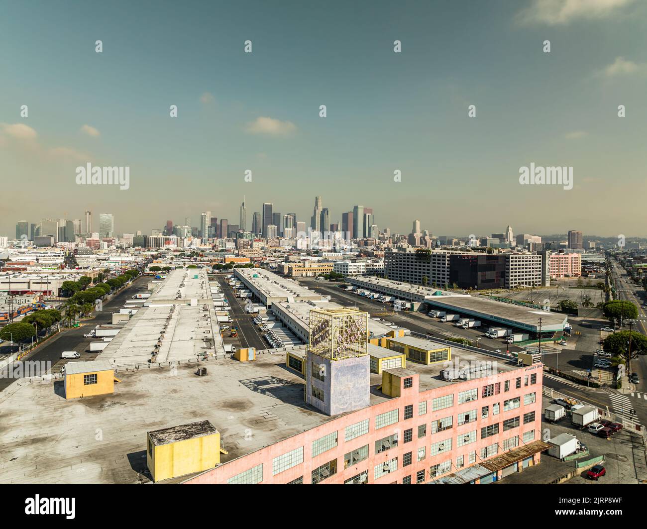 Downtown Los Angeles from the Southeast Stock Photo - Alamy