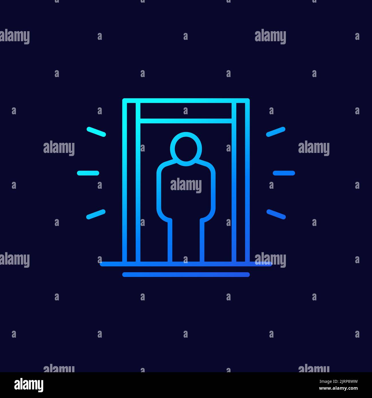 metal detector scanner, gate line icon Stock Vector Image & Art - Alamy