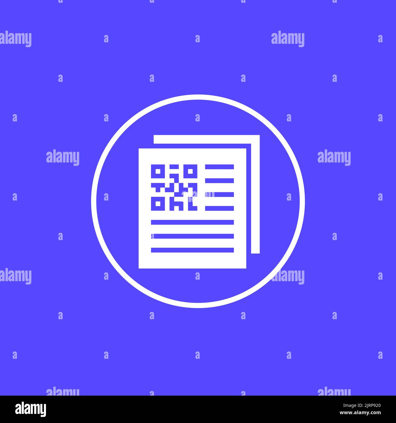 document with qr code vector icon Stock Vector Image & Art - Alamy