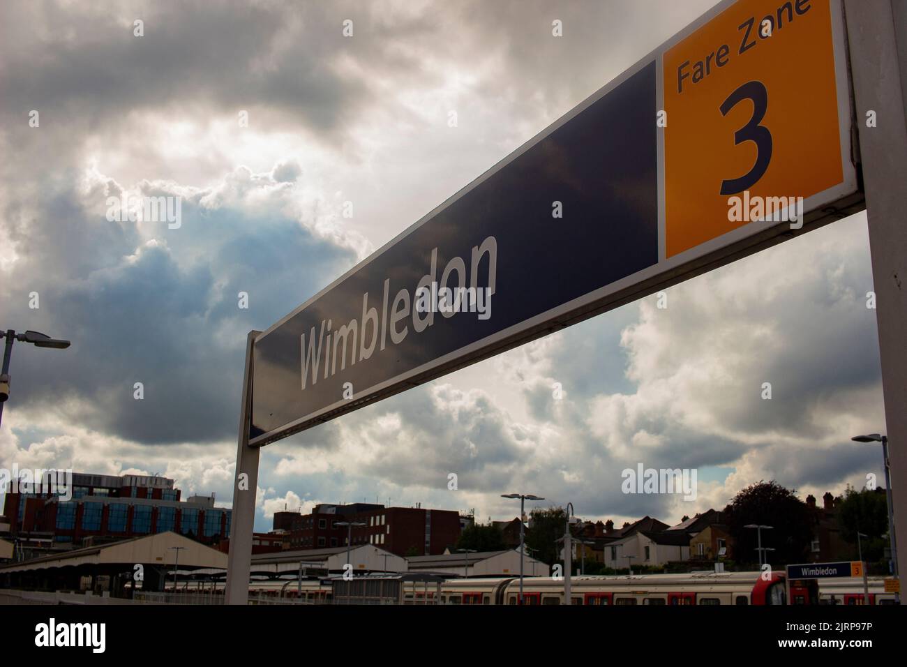 Wimbledon station sign hi-res stock photography and images - Alamy