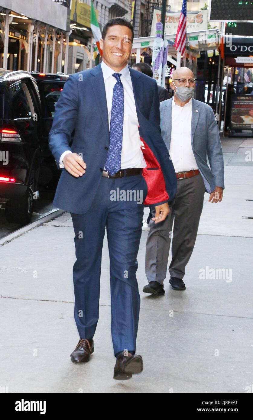August 25, 2022 Will Reeve on the set of Good Morning America in New ...