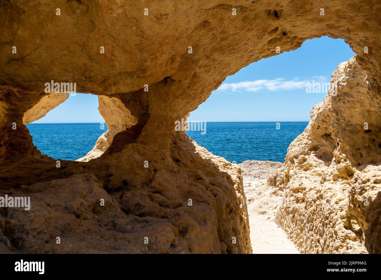 The natural caves exists in Algar Seco, Carvoeiro, Algarve - Portugal ...