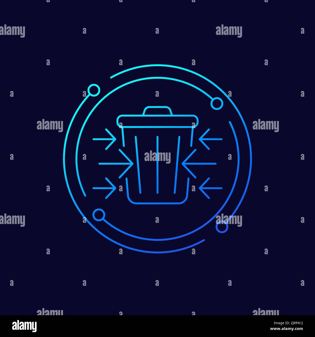 Reduce waste, garbage icon in linear style Stock Vector Image & Art - Alamy