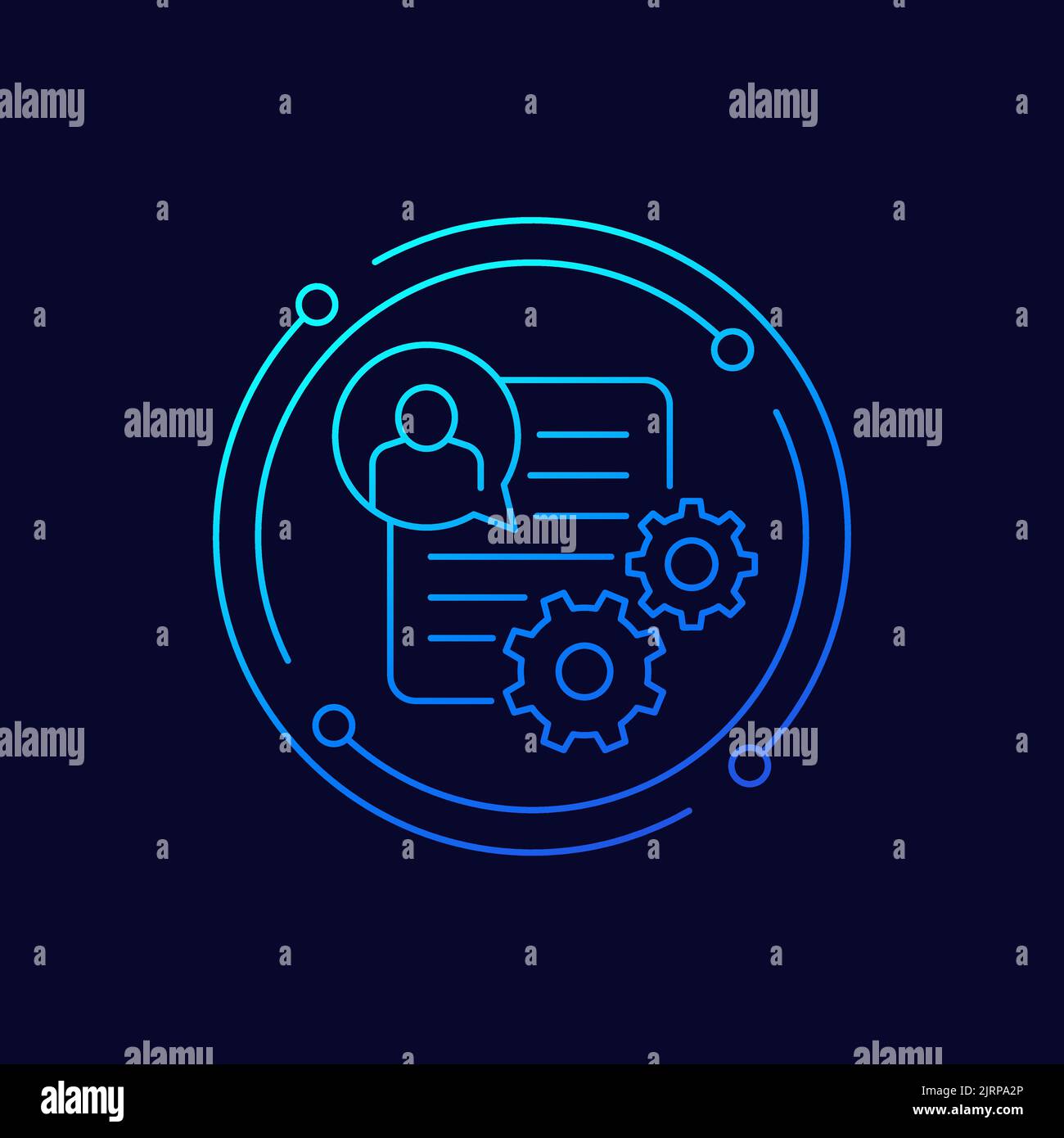 New hr manager icon Stock Vector Images - Alamy