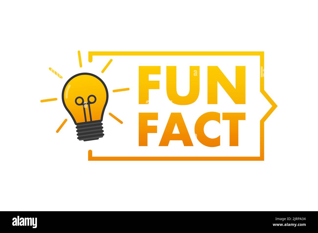 Fun fact label. light bulb. Vector stock illustration Stock Vector ...