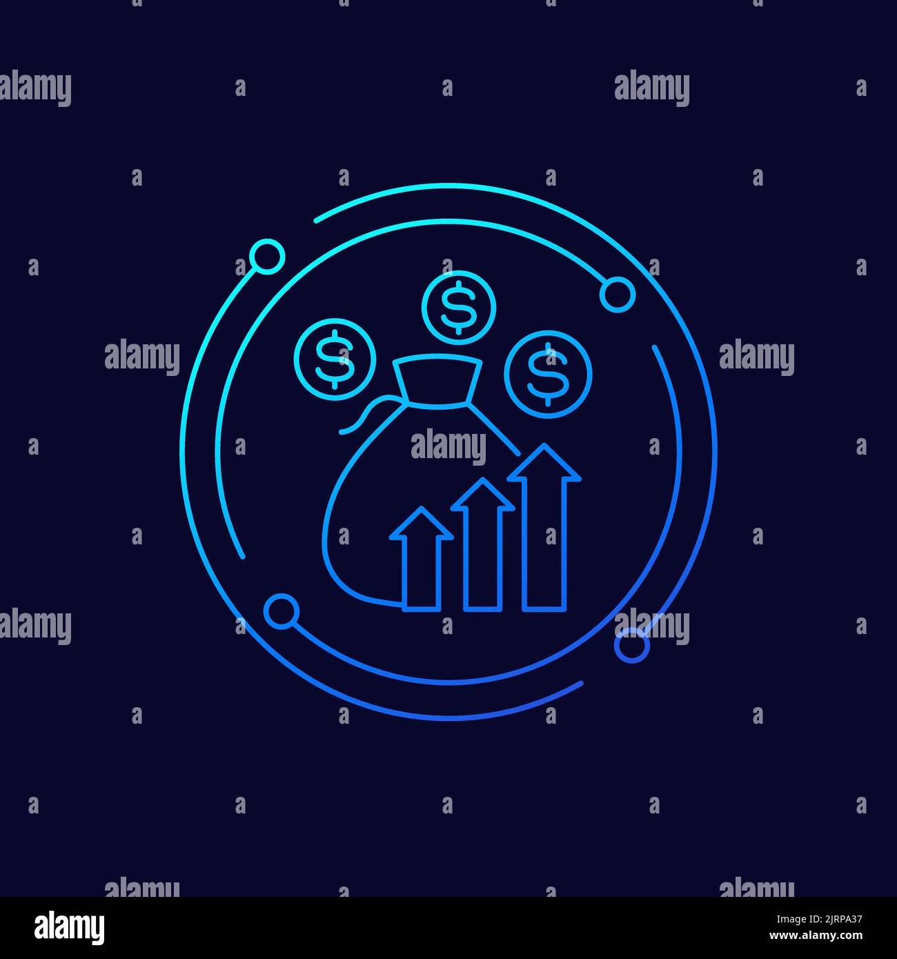 wealth growth, money line vector icon Stock Vector Image & Art - Alamy
