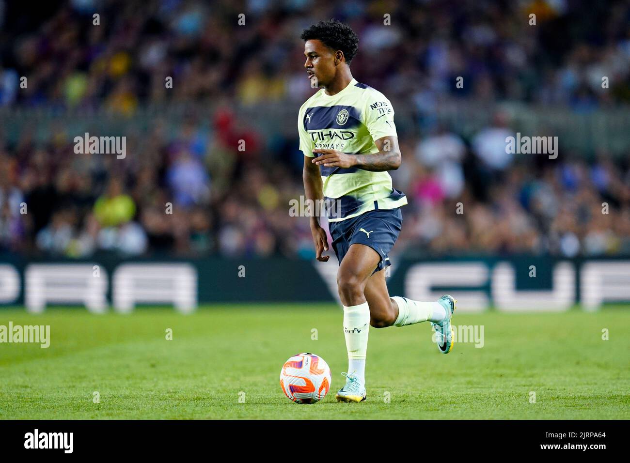 Oscar Bobb of Manchester City during the friendly match for the benefit ...