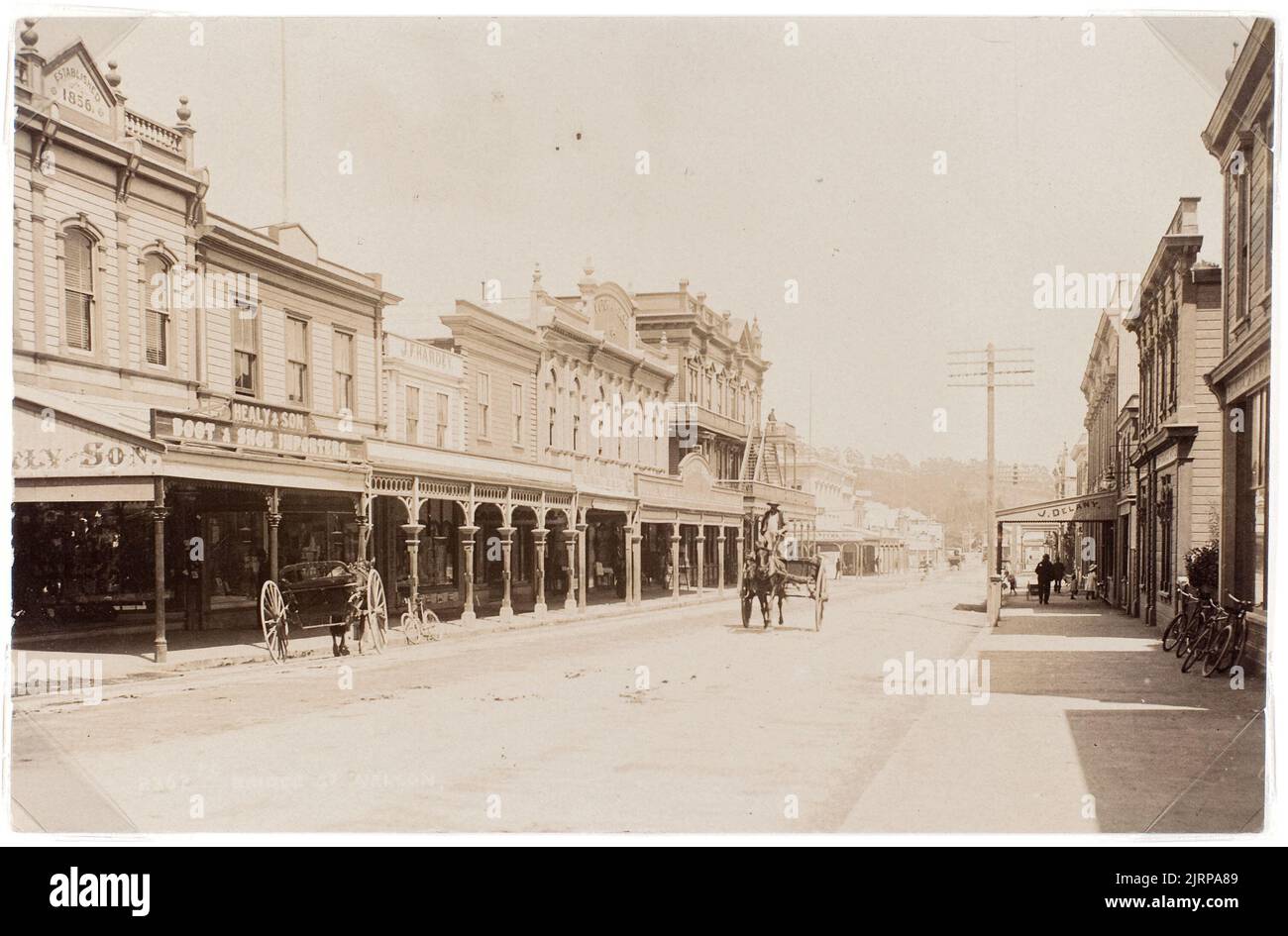 Nelson street, Nelson, by Burton Brothers Stock Photo - Alamy