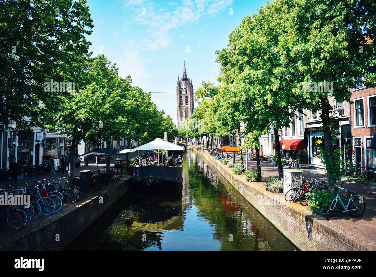 Summer tourism in Delft, Holland, The Netherlands Stock Photo - Alamy