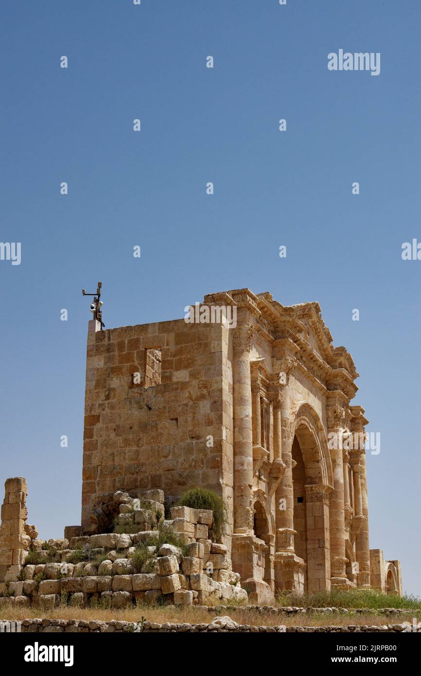 Walls of Jerash city ruins, Jordan Stock Photo - Alamy