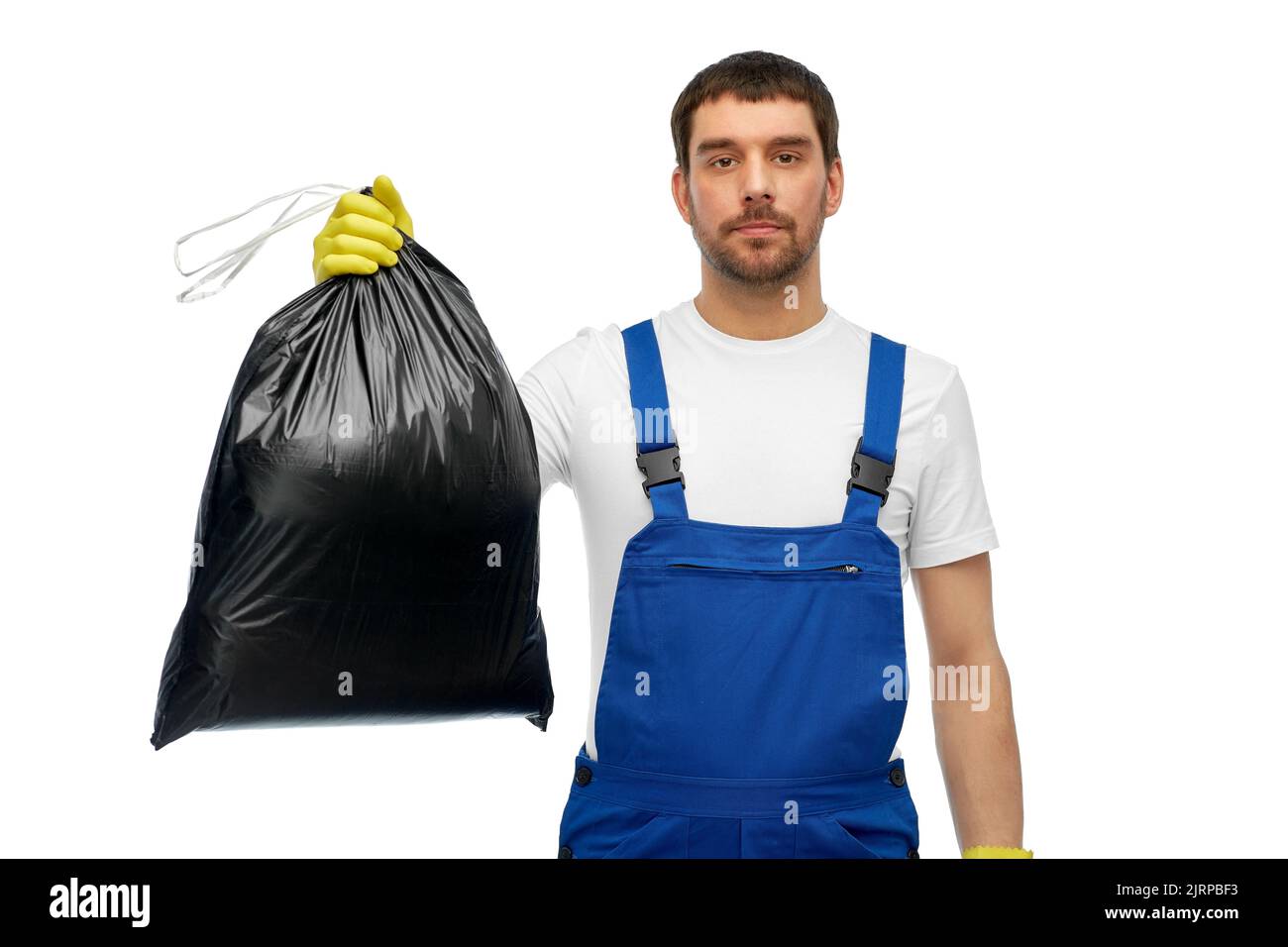 Garbage bag worker hi-res stock photography and images - Alamy