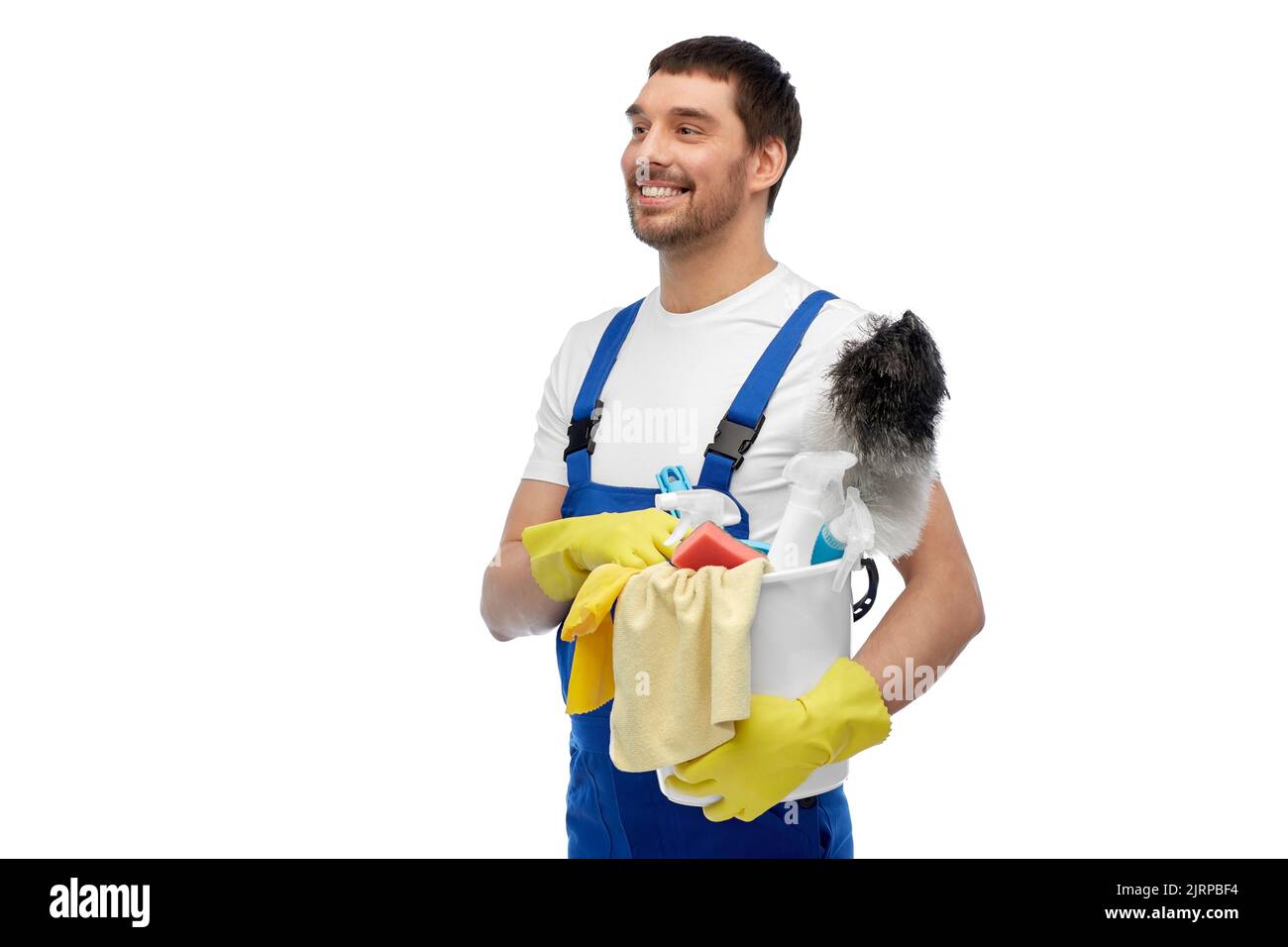 Male cleaner overall hi-res stock photography and images - Alamy