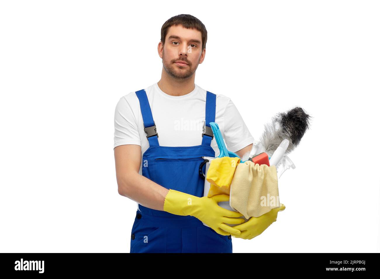 Male cleaner overall hi-res stock photography and images - Alamy