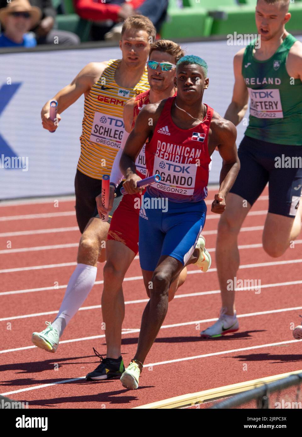 Alexander Ogando of the Dominican Republic competing in the mixed ...