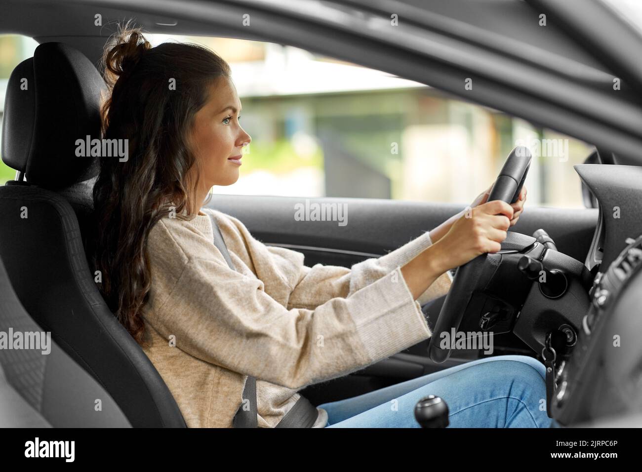 Beautiful female driver in hi-res stock photography and images - Alamy