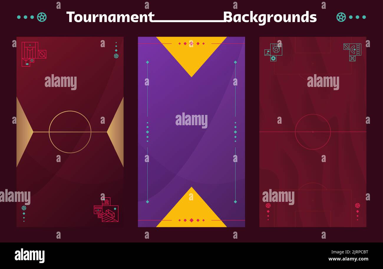 World football 2022 social media backgrounds set. Vector illustration ...