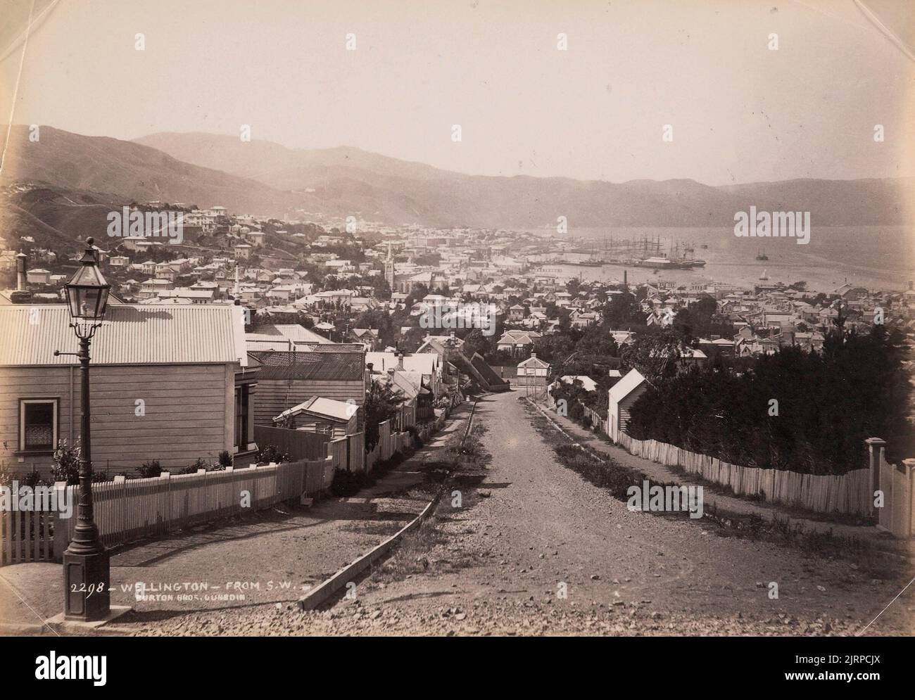 Wellington from South West, early 1880s, Wellington, by Burton Brothers ...