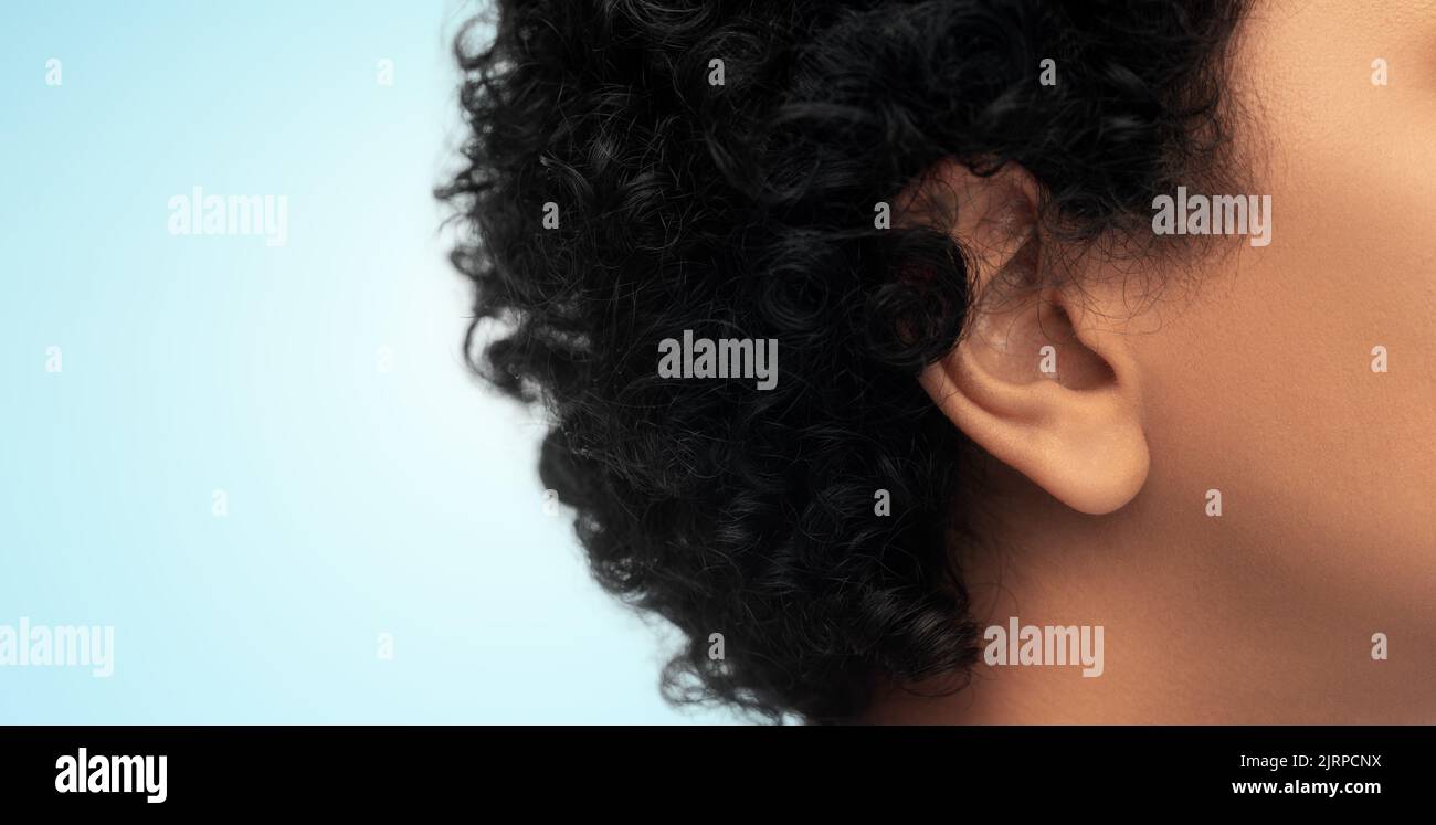 Ear piercing woman close up hi-res stock photography and images - Alamy