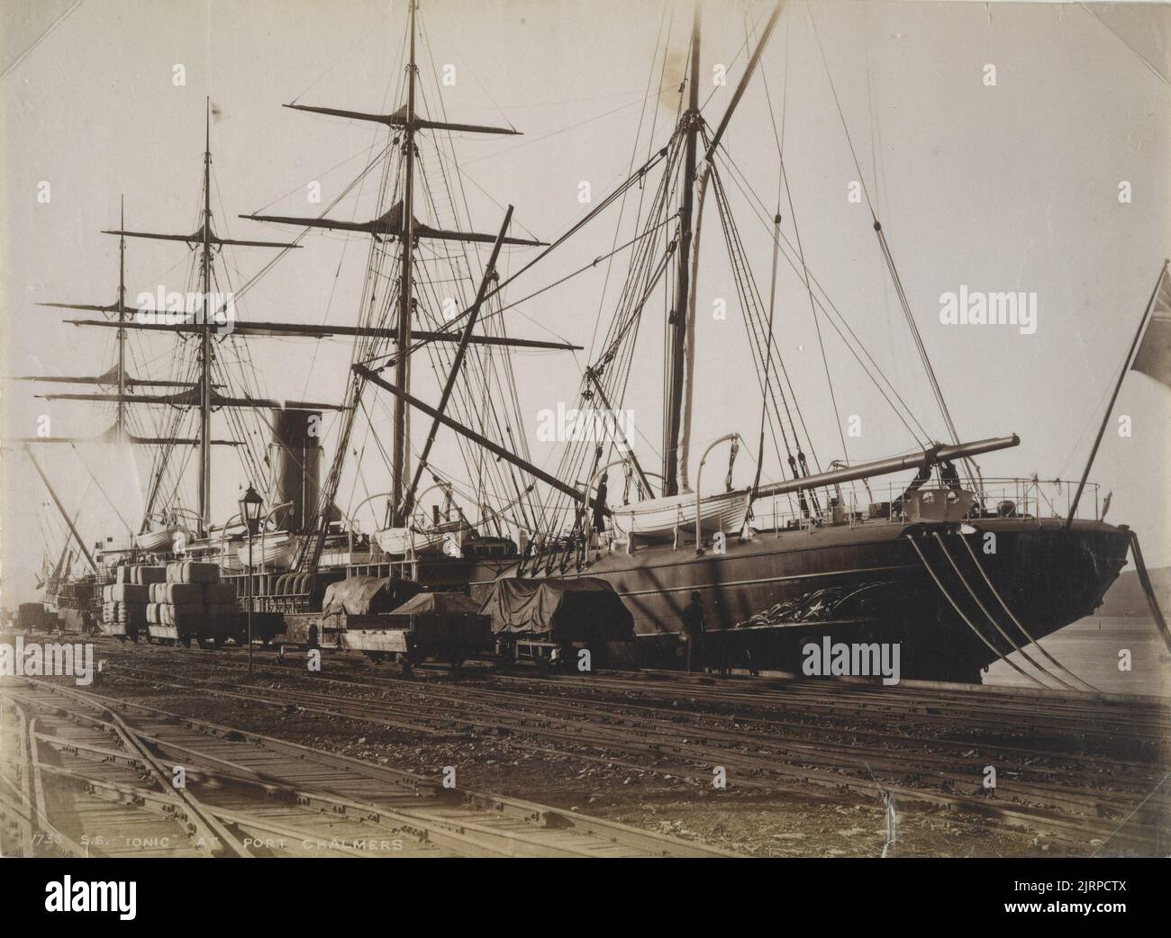 S.S. Ionic [1] at Port Chalmers, about 1884, Dunedin, by Burton ...