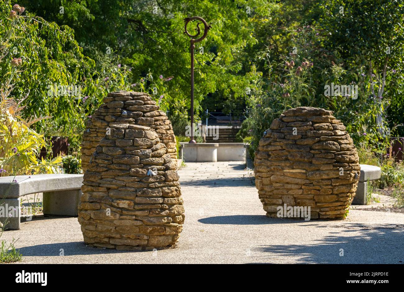 The Monk's Garden at the Lesnes Abbey ruins, the 12th Century built ...