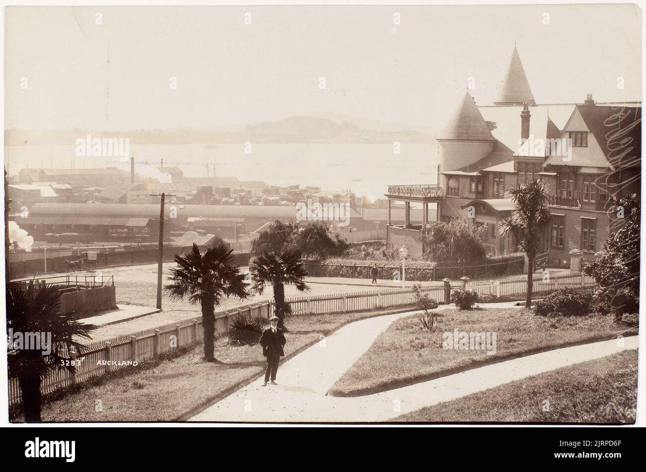 Auckland from Hobson N.Z, Early twentieth century, Dunedin, by Muir ...