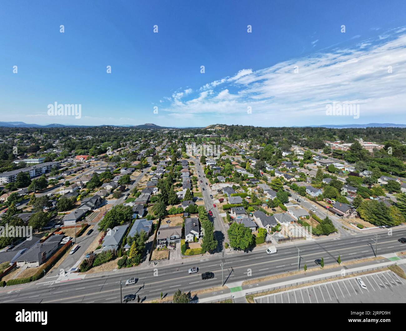 Suburban aerial view hi-res stock photography and images - Alamy