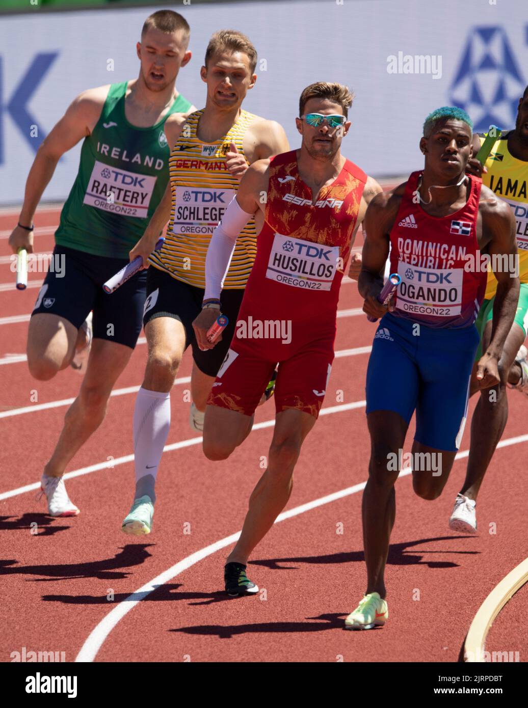 Marvin Schlegel, Óscar Husillos and Alexander Ogando competing in the ...