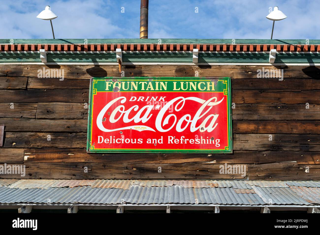 Retro coca cola sign hi-res stock photography and images - Alamy