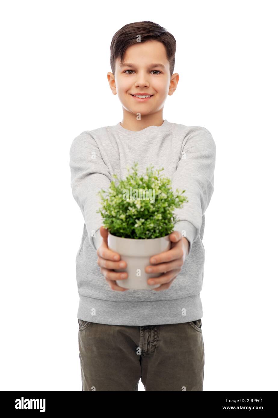 Hispanic child gardening Cut Out Stock Images & Pictures - Alamy