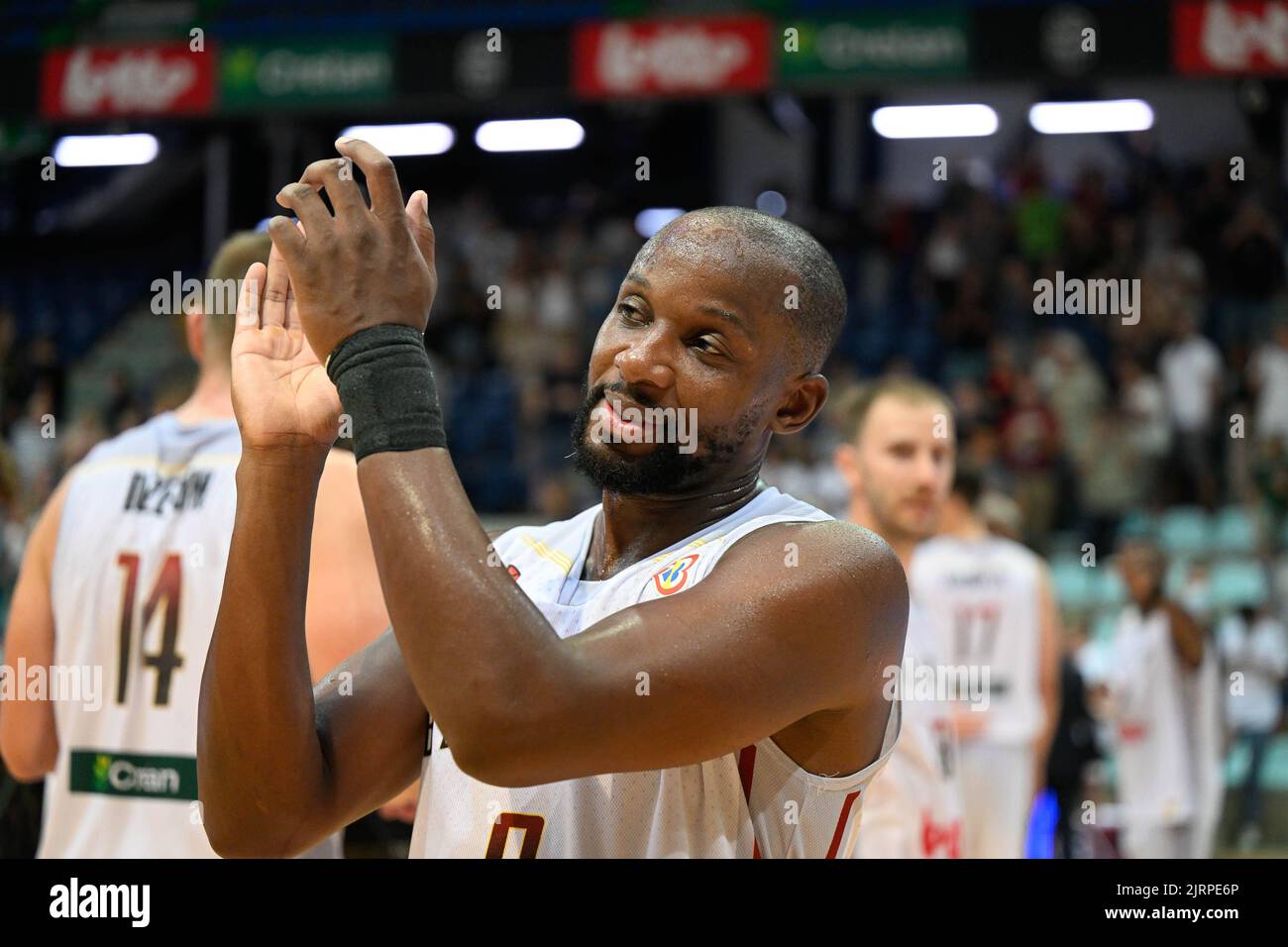 Mon, Belgium. 25th Aug, 2022. Belgium's Jonathan Tabu pictured after a ...