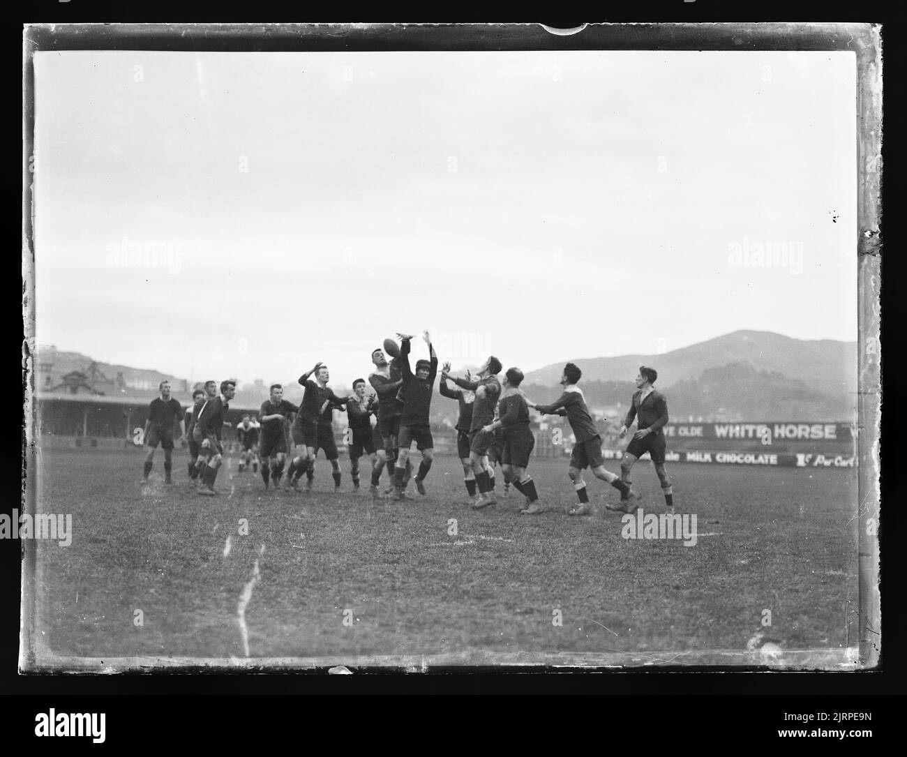Rugby game stadium Black and White Stock Photos & Images - Alamy