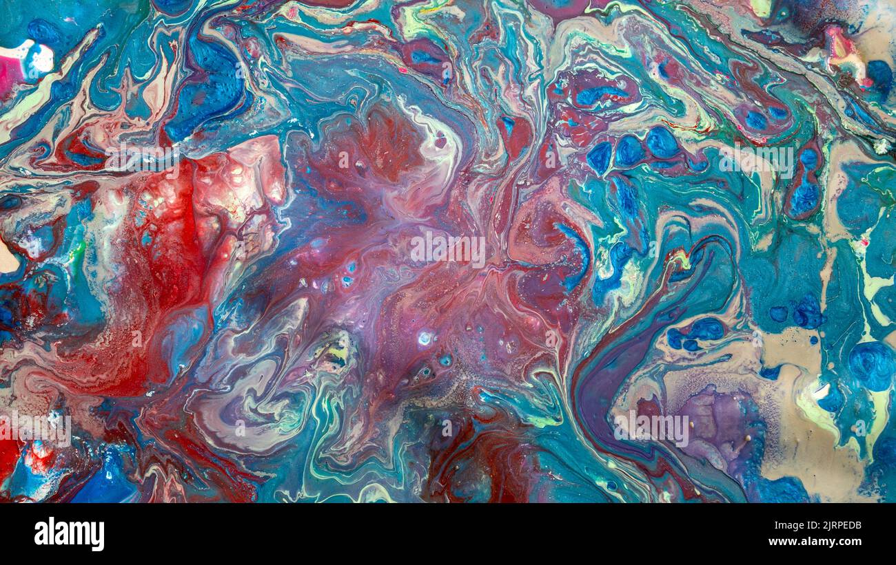 Texture created with paint of vibrant and diverse colors that create an ...