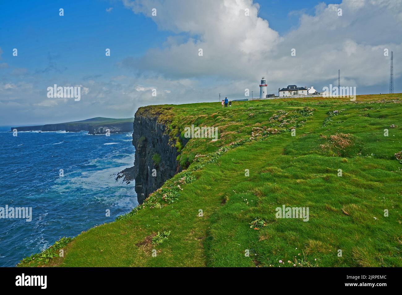 Loop Head Lighthouse on the Loop Head peninsula, County Clare, Ireland ...