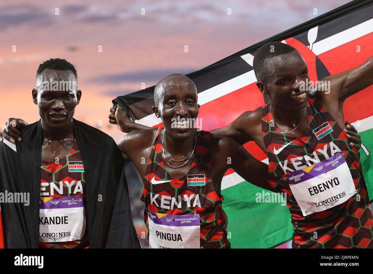 (L to R) Kibiwott KANDIE, Edward Zakayo PINGUA and Daniel Simiu EBENYO ...