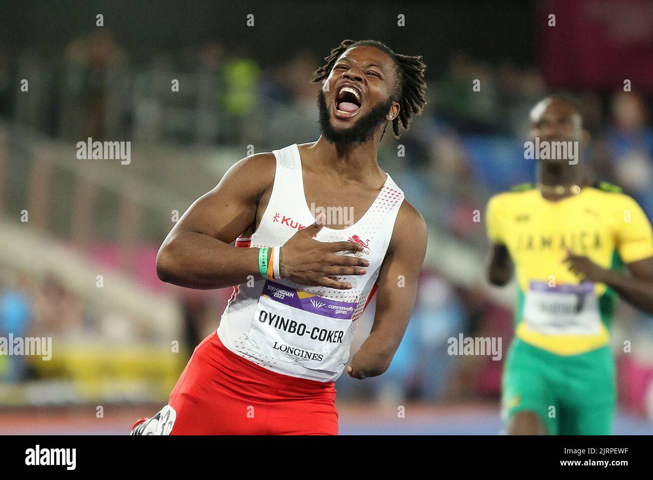 Emmanuel Temitayo OYINBO-COKER of England celebrates winning gold in ...