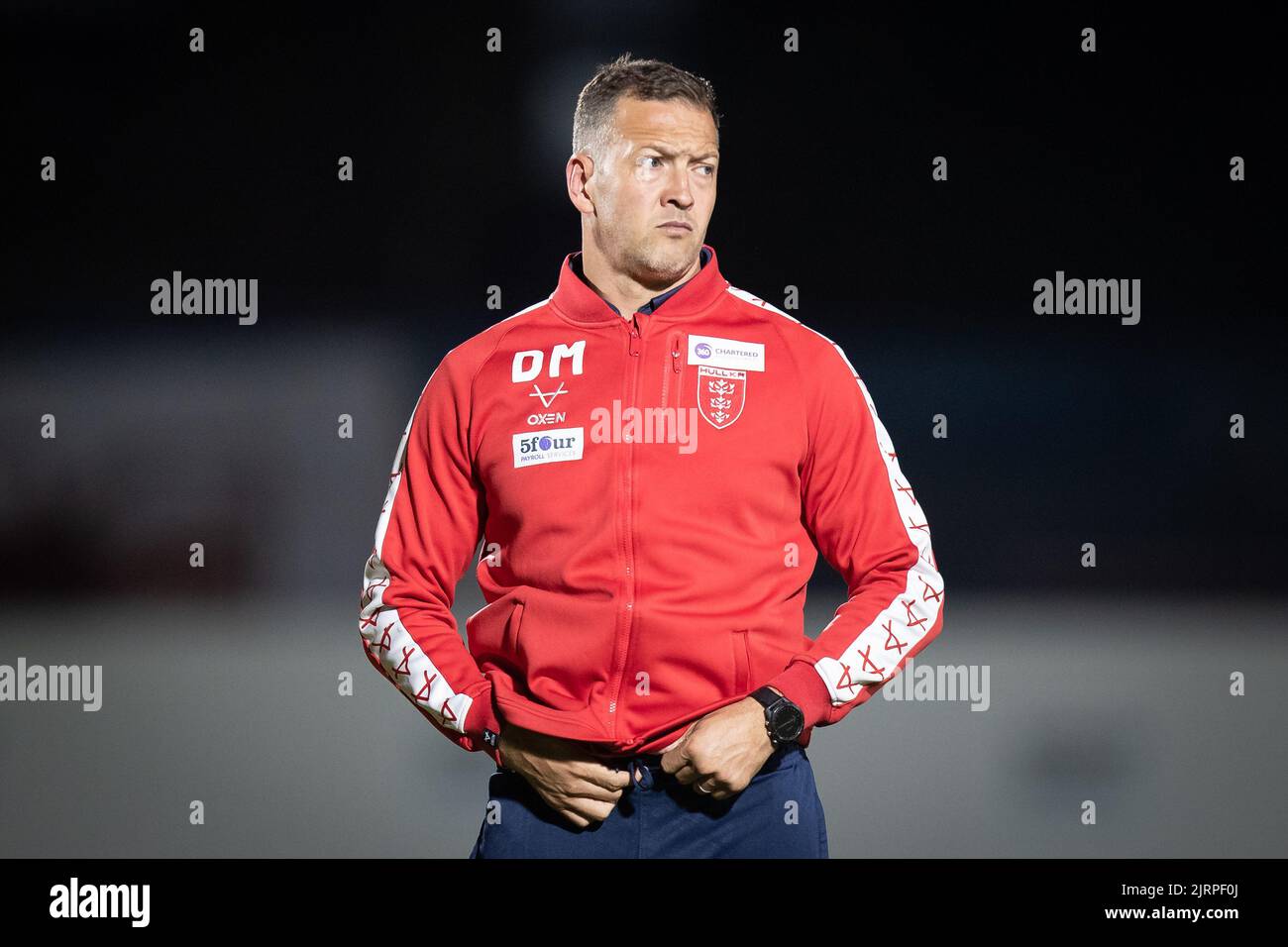 A dejected Danny McGuire Head Coach of Hull KR after the game Stock ...