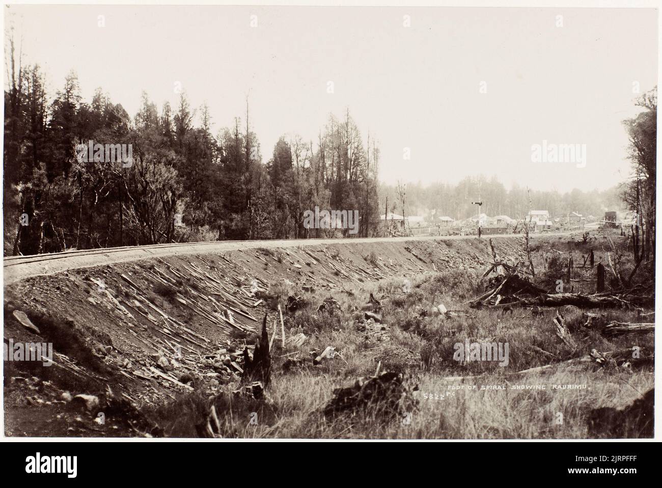 Foot of Spiral Showing Raurimu, 1909, Dunedin, by Muir & Moodie Stock ...