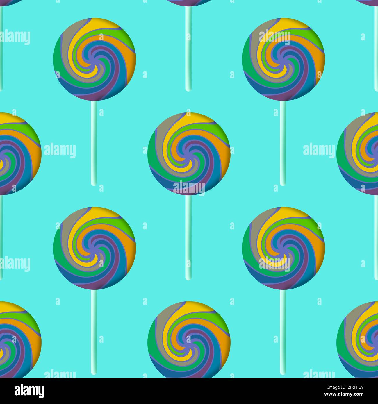 Lollipop Pattern Printable Sugar Cartoon Color Lollipop Seamless Kids