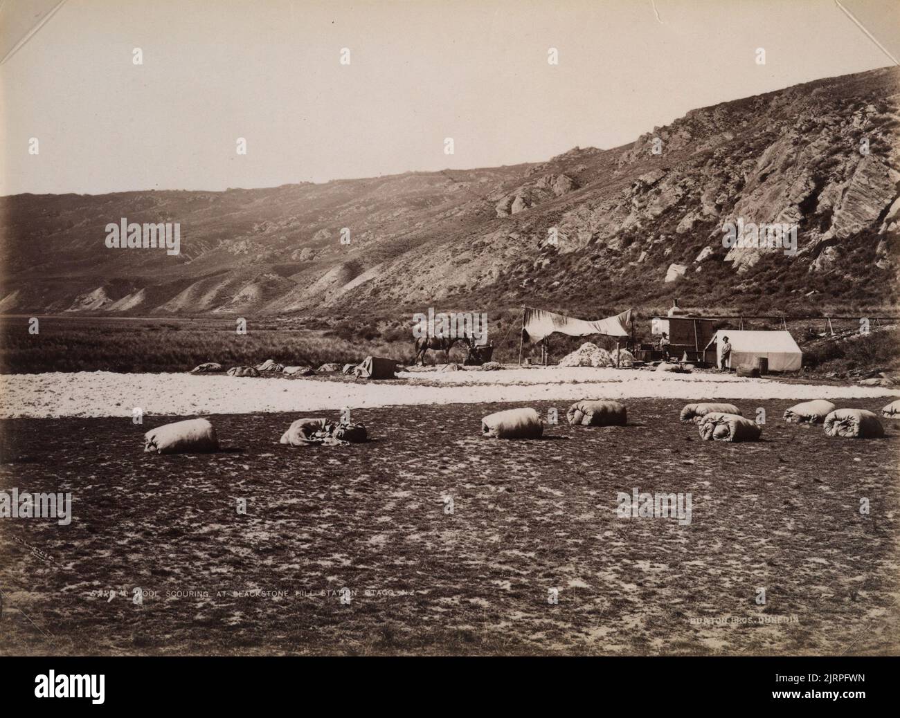 Wool scouring at Blackstone Hill station, Otago, 1877, Otago, by ...