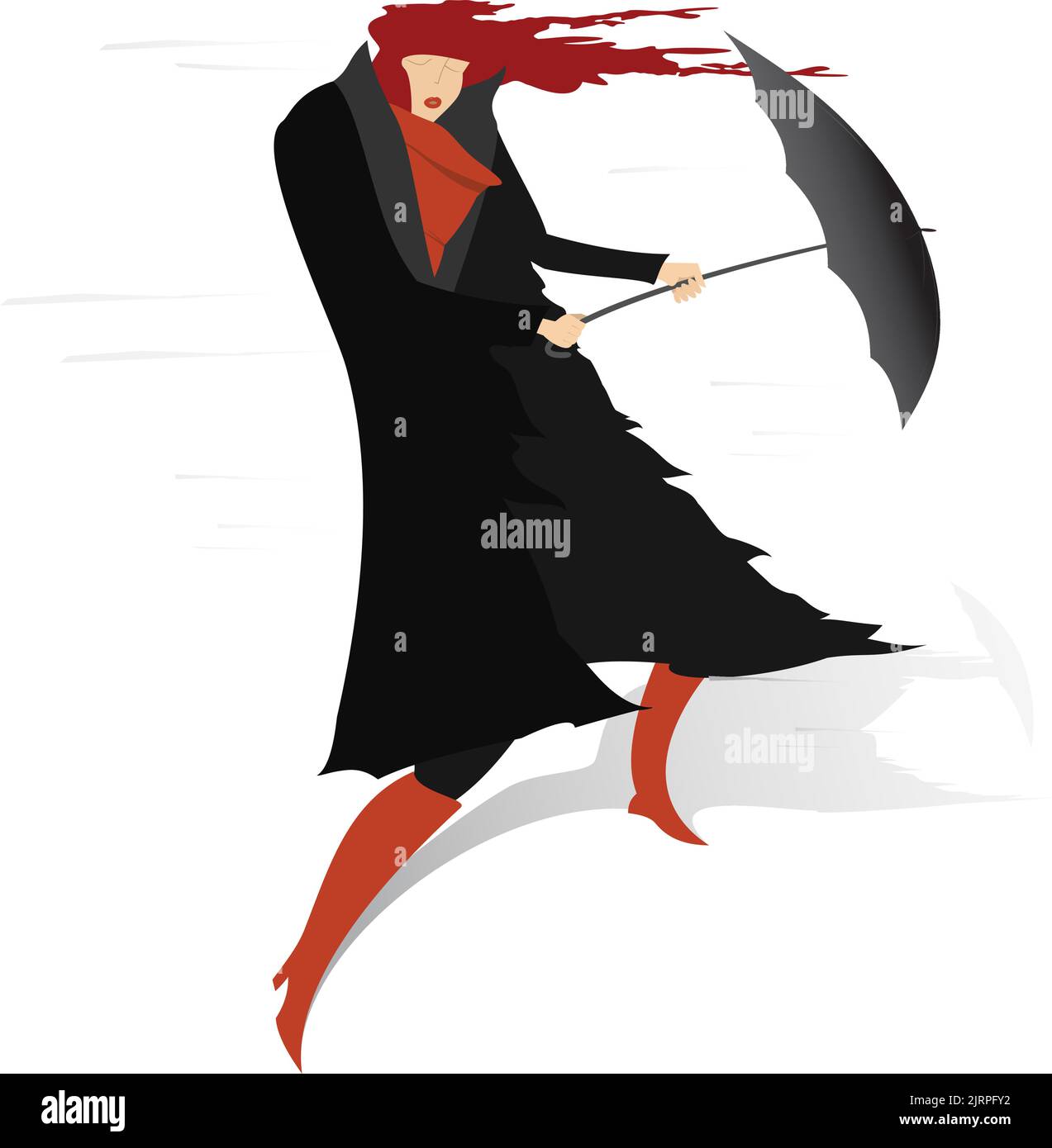 Windy hair day Stock Vector Images - Alamy