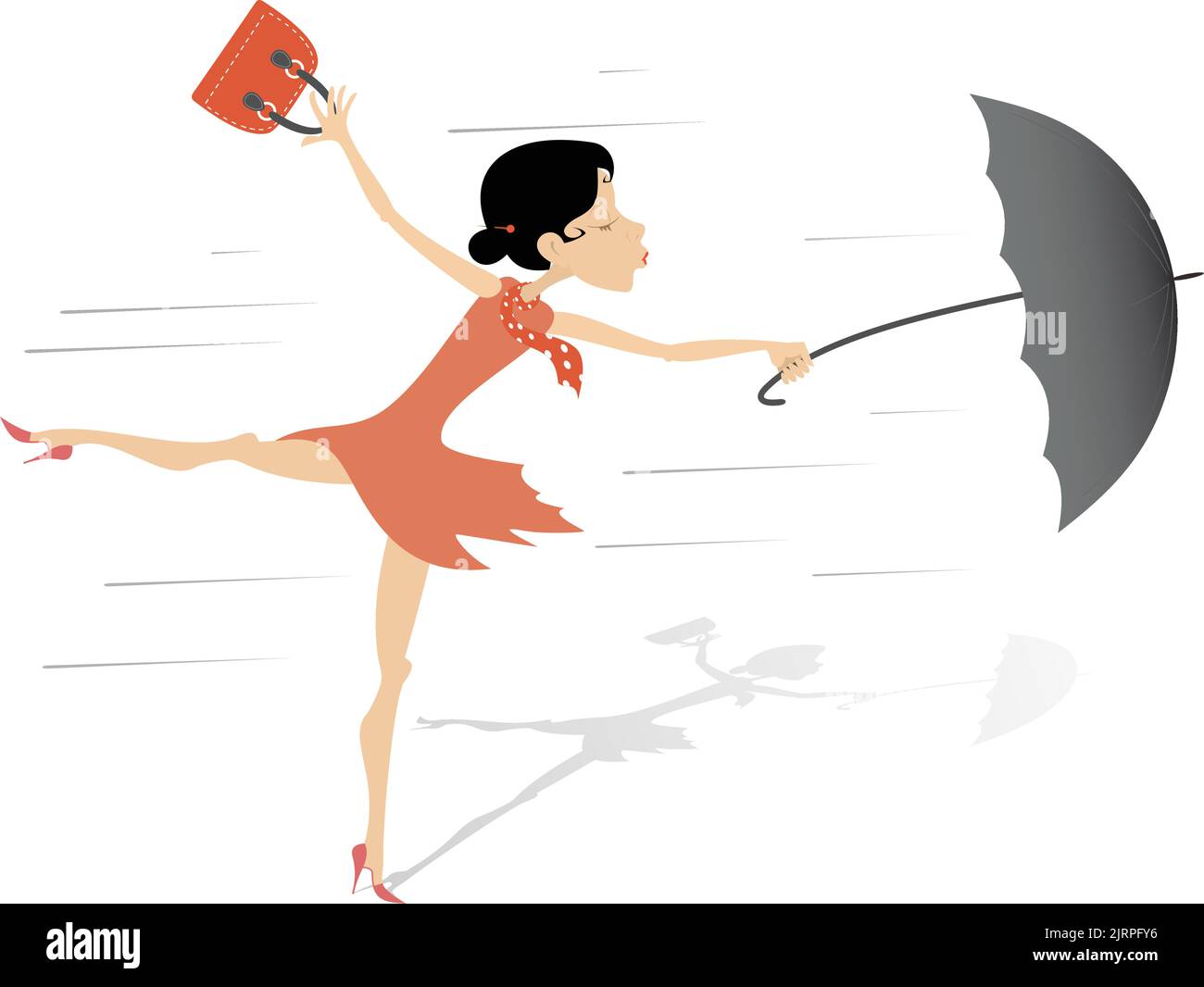 Strong wind winter Stock Vector Images - Alamy